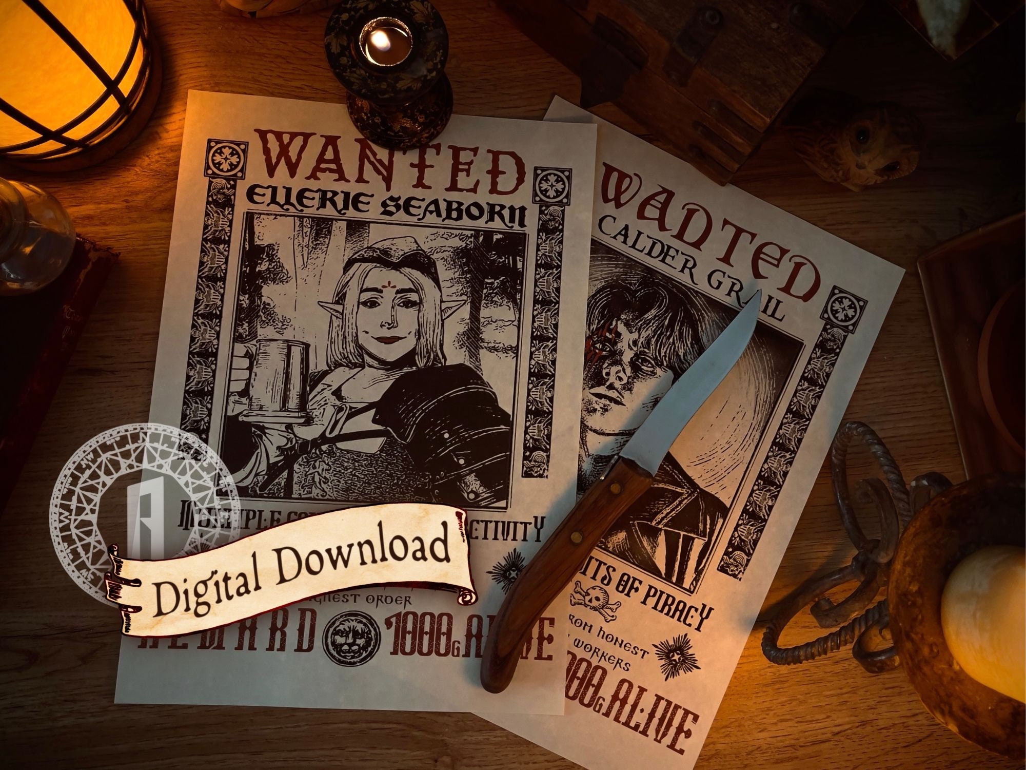Printable Wanted Poster Editable Template for Medieval Reenactment, Dnd ...