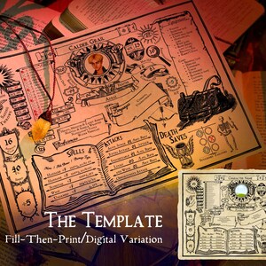 Dnd Character Sheet "the Adventurer's Character Map" Editable ...