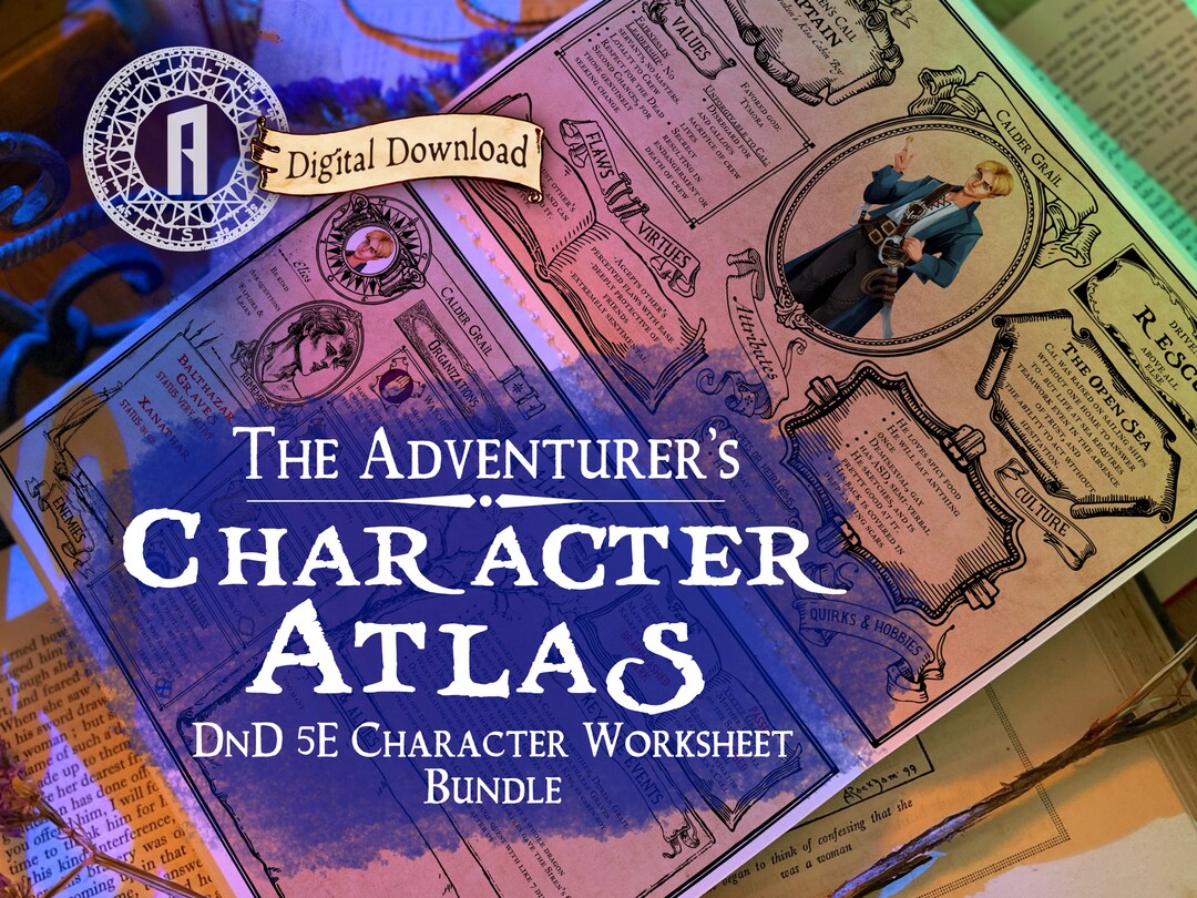 Dnd Character Sheet Bundle- "the Adventurer's Character Atlas" 3 ...