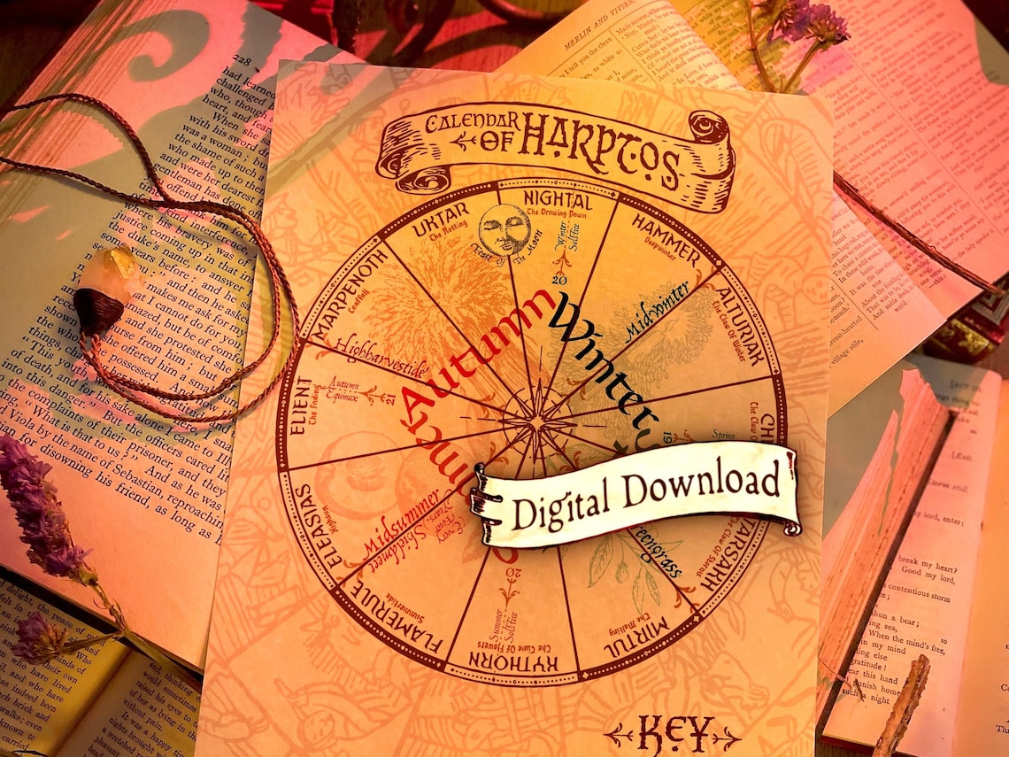 Dnd Calendar Wheel Printable Calendar With Lunar Cycles and Holidays ...