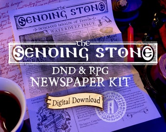 Fantasy Newspaper Template (editable) - Etsy