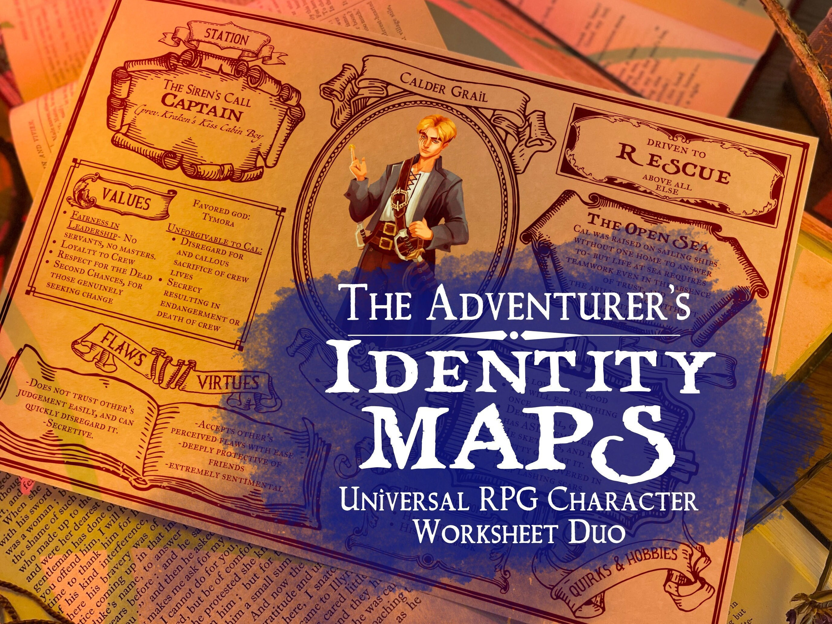 Universal RPG Character Sheet Duo, Editable, Printable Character ...