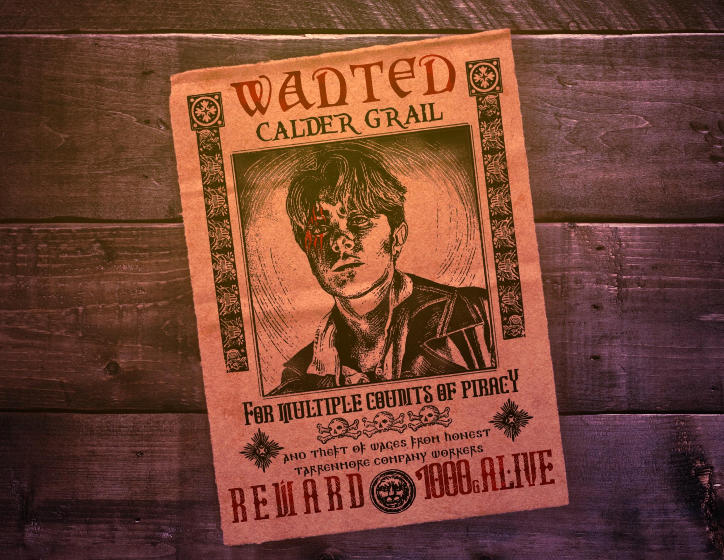 Printable Wanted Poster Editable Template for Medieval Reenactment, Dnd ...