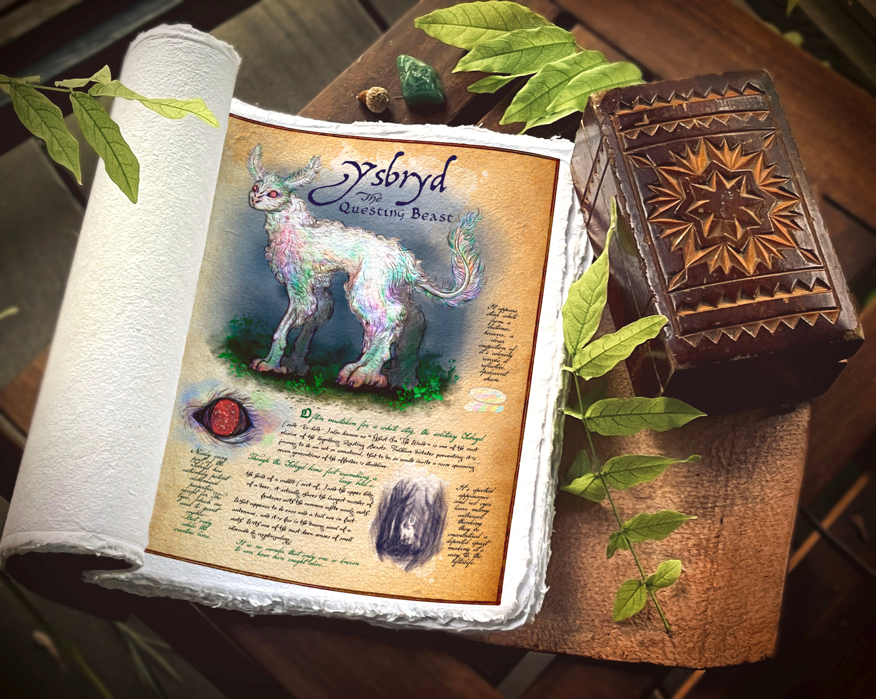 EDITABLE Questing Beast Art Print Fantasy Creature Bestiary for Dnd ...