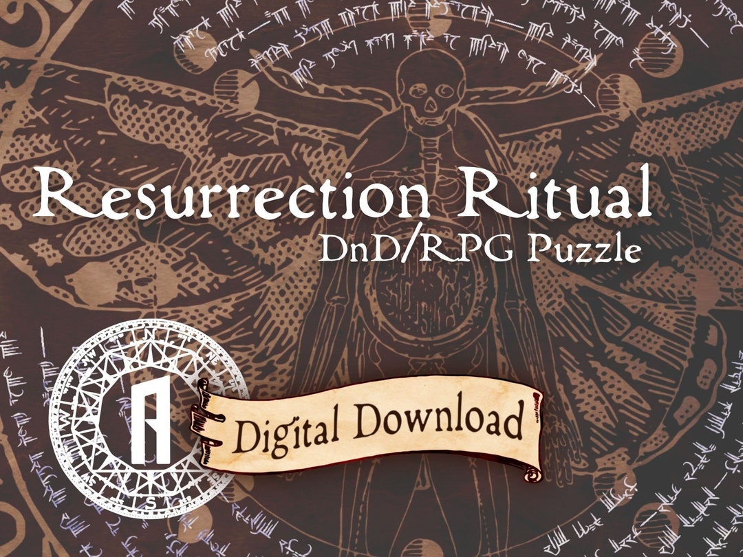 Spellbook Page RPG Puzzle - Grimoire Translating Game for LARP and Dnd ...