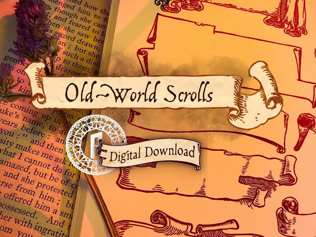 Old World Scroll Banners Vol.1 - Vintage Scrolls Clip Art for ...