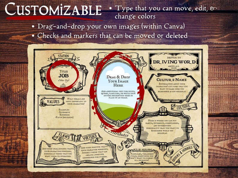 Universal RPG Character Sheet Duo, Editable, Printable Character ...