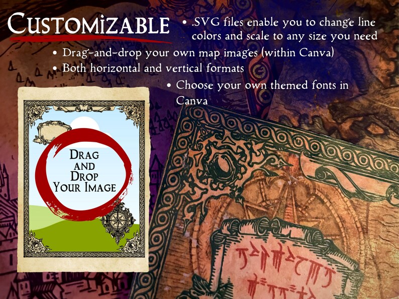 Design Your Own Fantasy Map – Printable + Editable Templates for Dnd ...