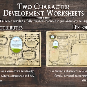 Universal RPG Character Sheet Duo, Editable, Printable Character ...