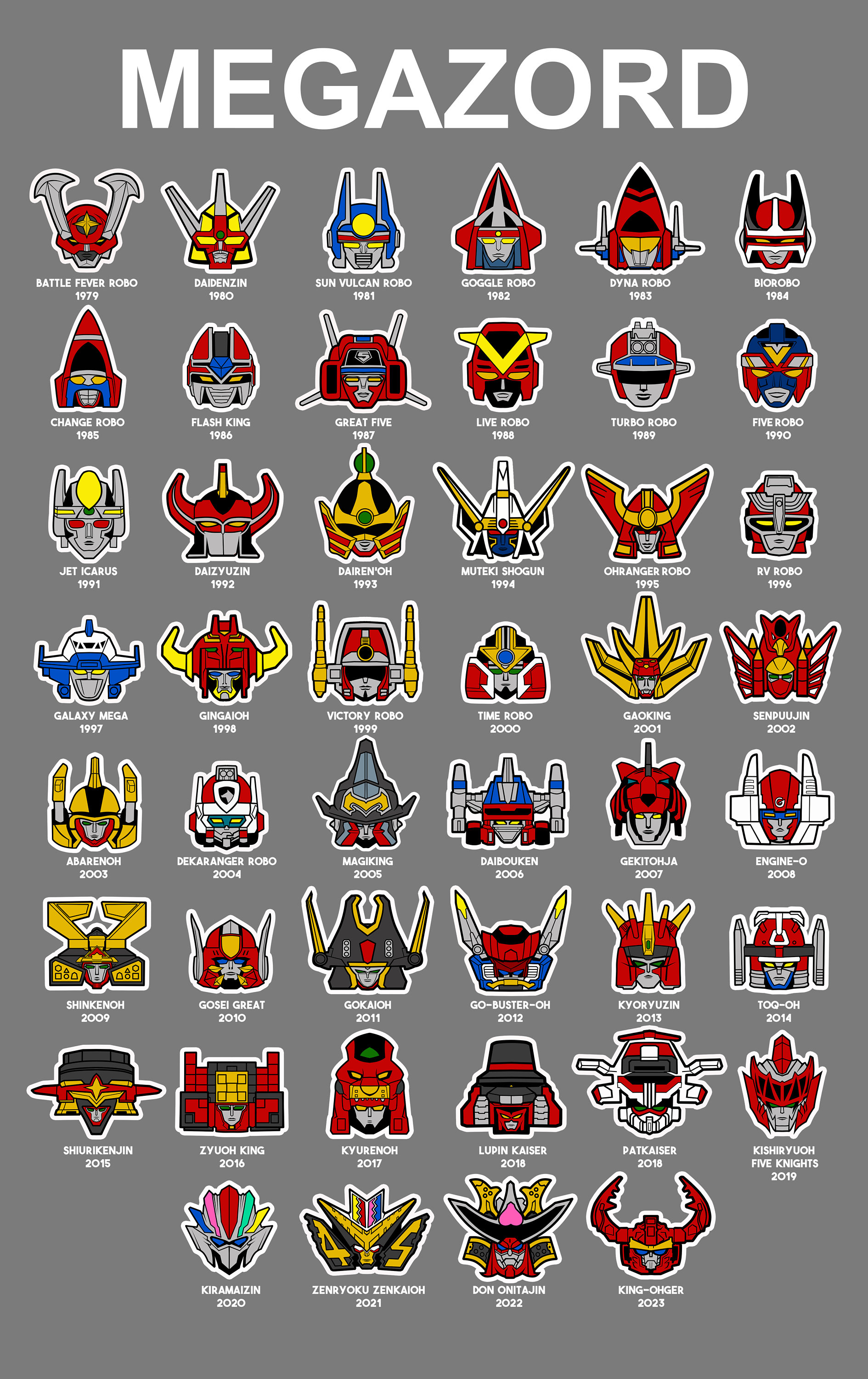 Sentai Warrior Vynil Sticker - Etsy