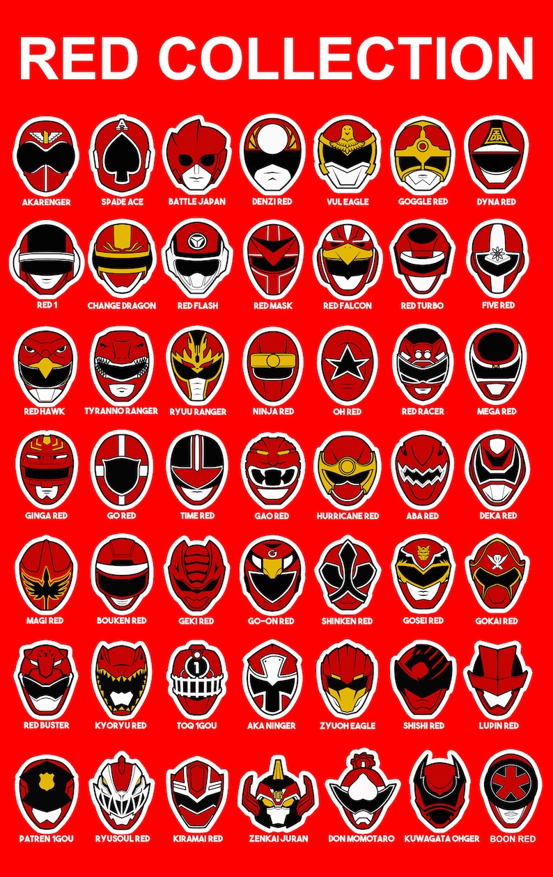 Sentai Warrior Vynil Sticker - Etsy