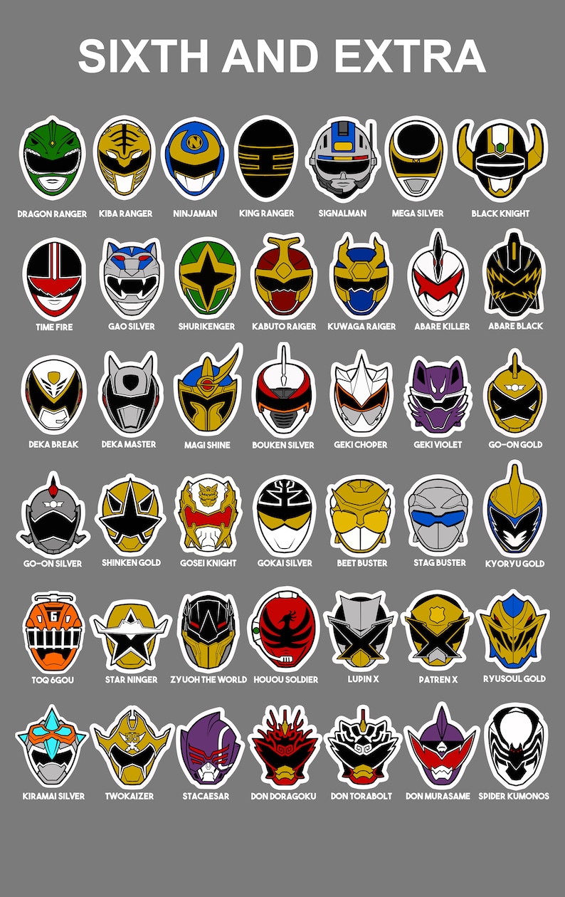 Sentai Warrior Vynil Sticker - Etsy