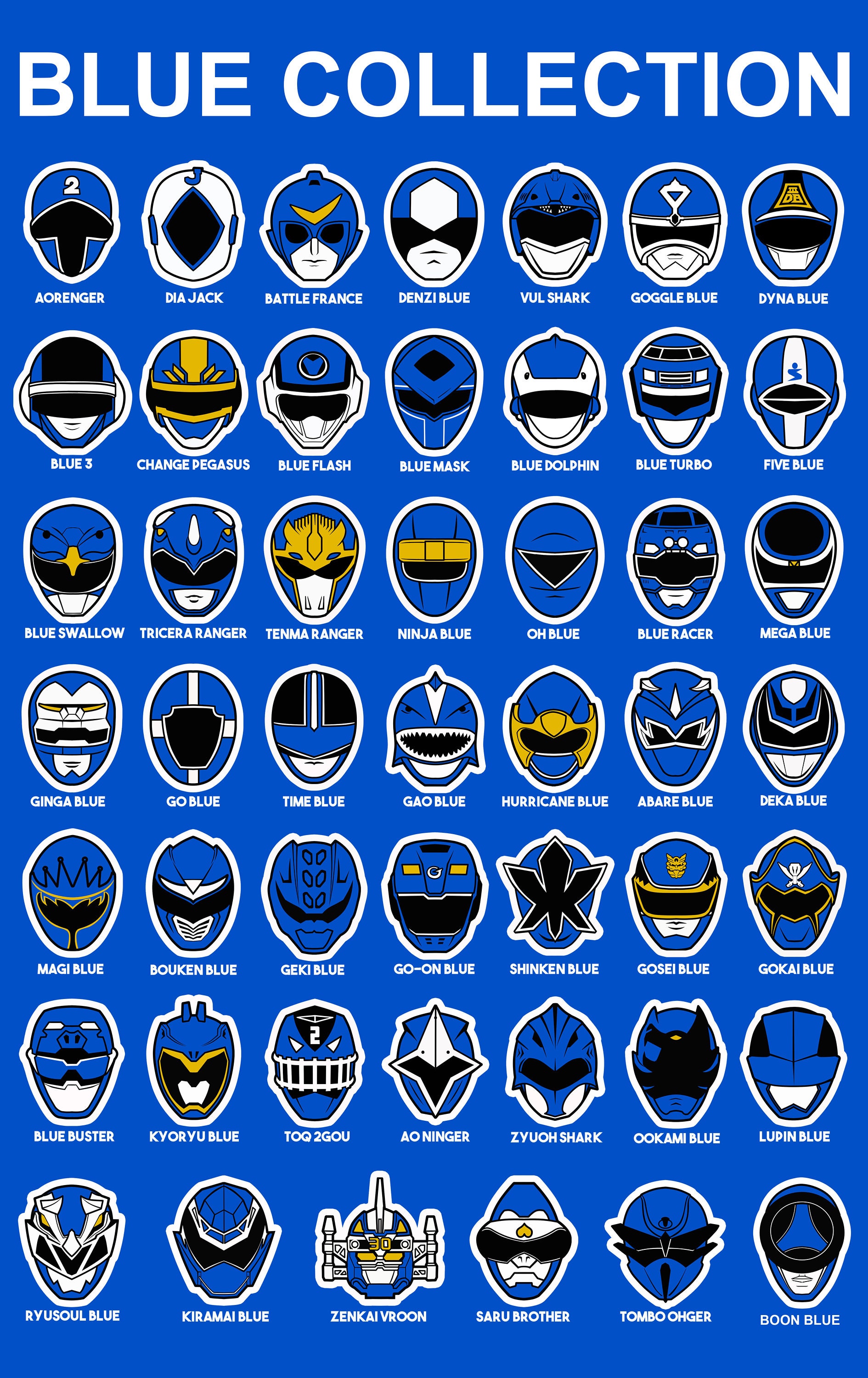 Sentai Warrior Vynil Sticker - Etsy