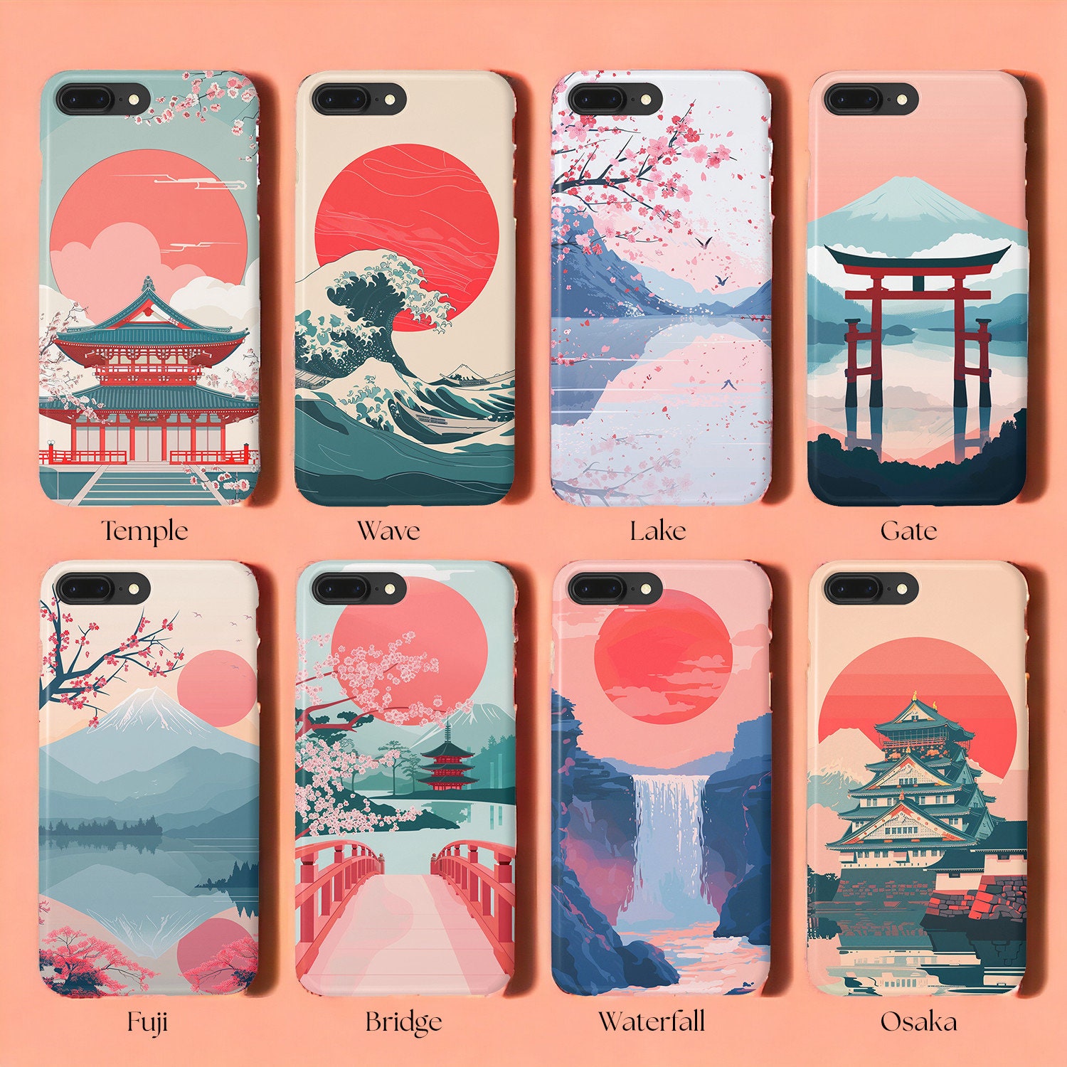 Japanese Cute Pastel Color Phone Case Collection - Etsy