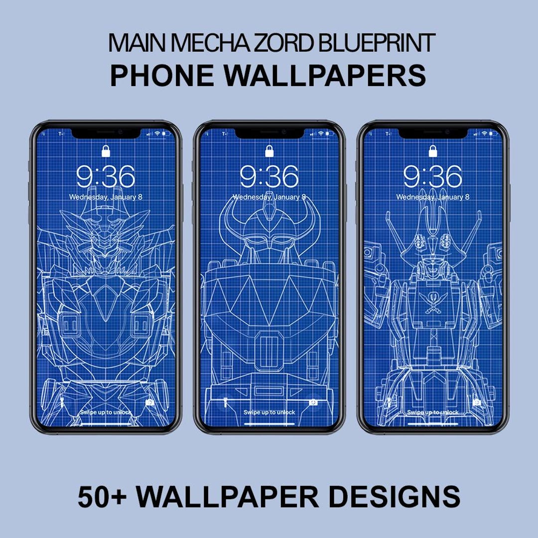 Main Blueprint Mecha Zord Mobile Wallpaper Sentai iPhone Android Phone ...