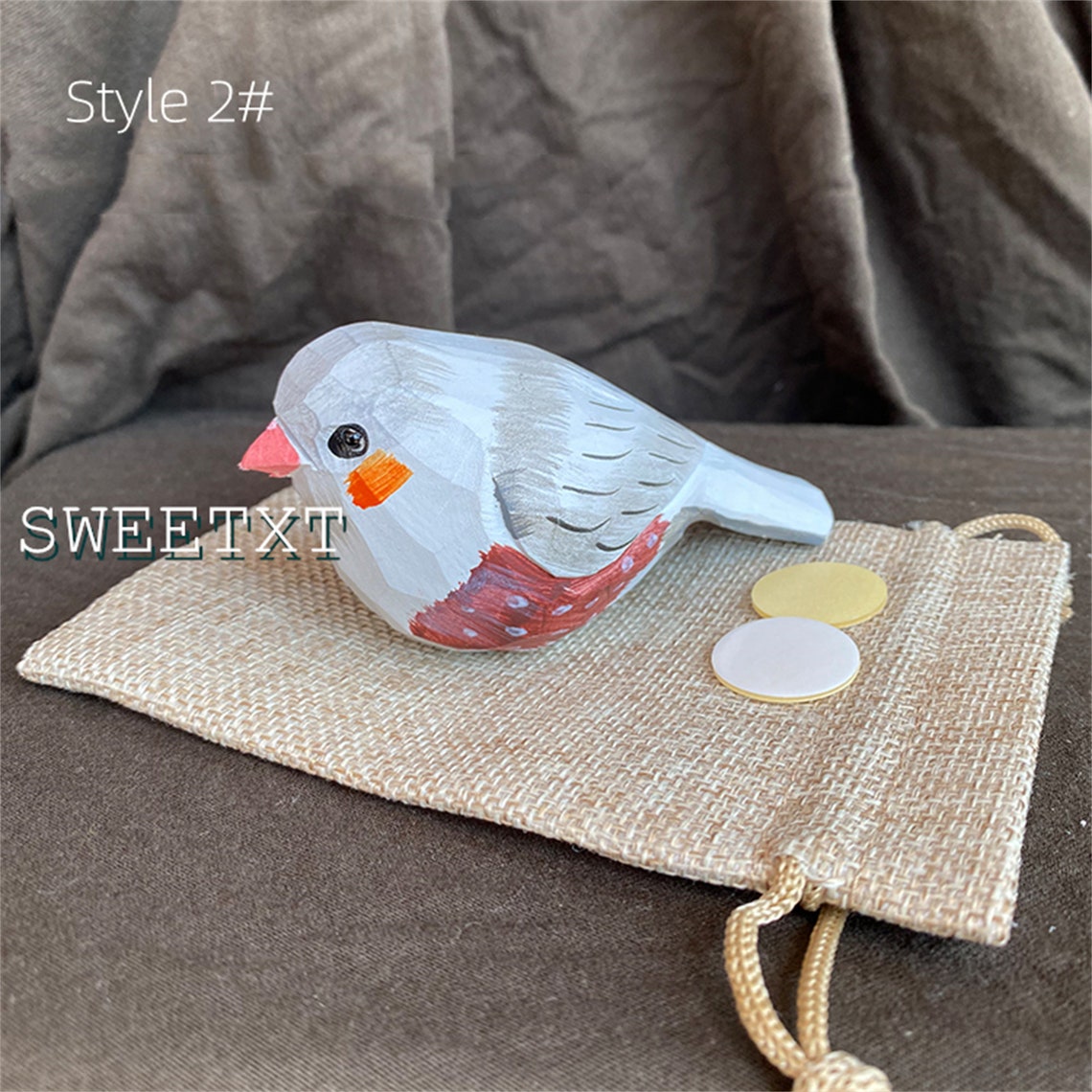 Wood Carved Birds Hand Carved Sparrow Decorations Bird Wood - Etsy