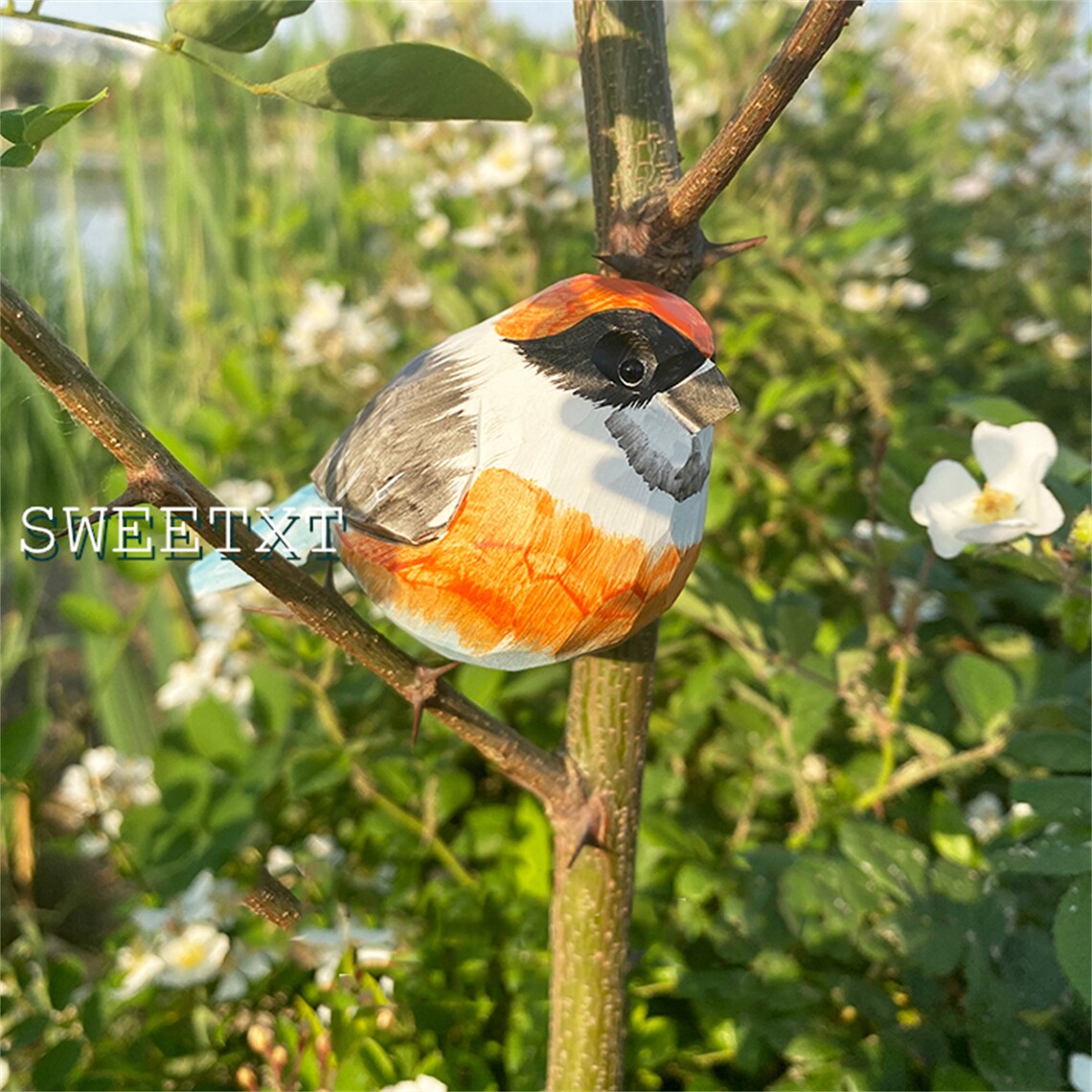 Wood Carved Birds Hand Carved Sparrow Decorations Bird Wood - Etsy