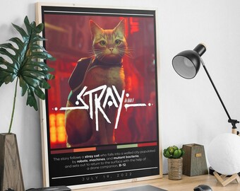 Stray Video Game Poster - Etsy UK