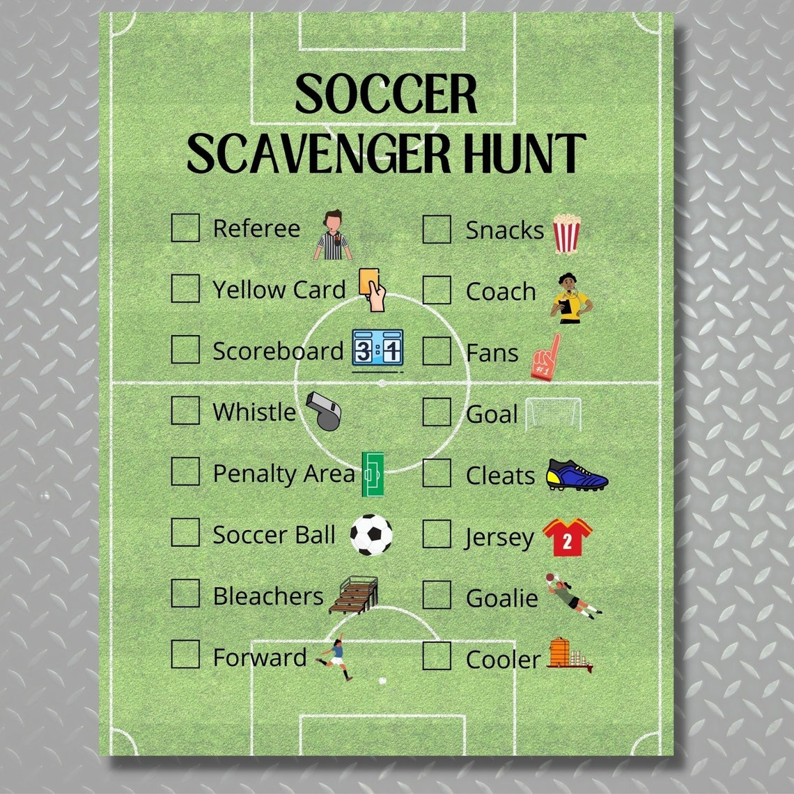 Sport Scavenger Hunt Printable Bundle, Football, Volleyball, Soccer ...