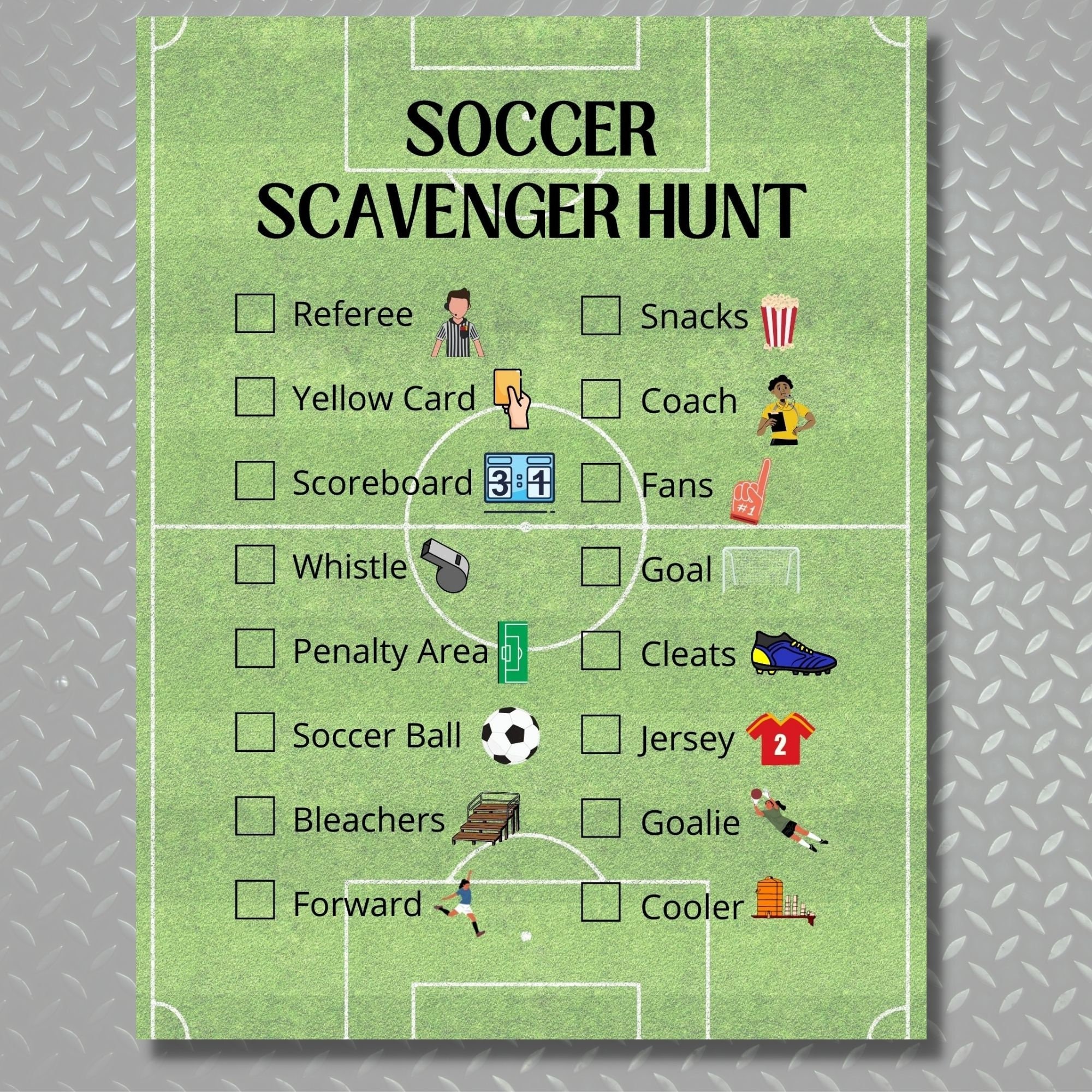 Sport Scavenger Hunt Printable Bundle, Football, Volleyball, Soccer ...