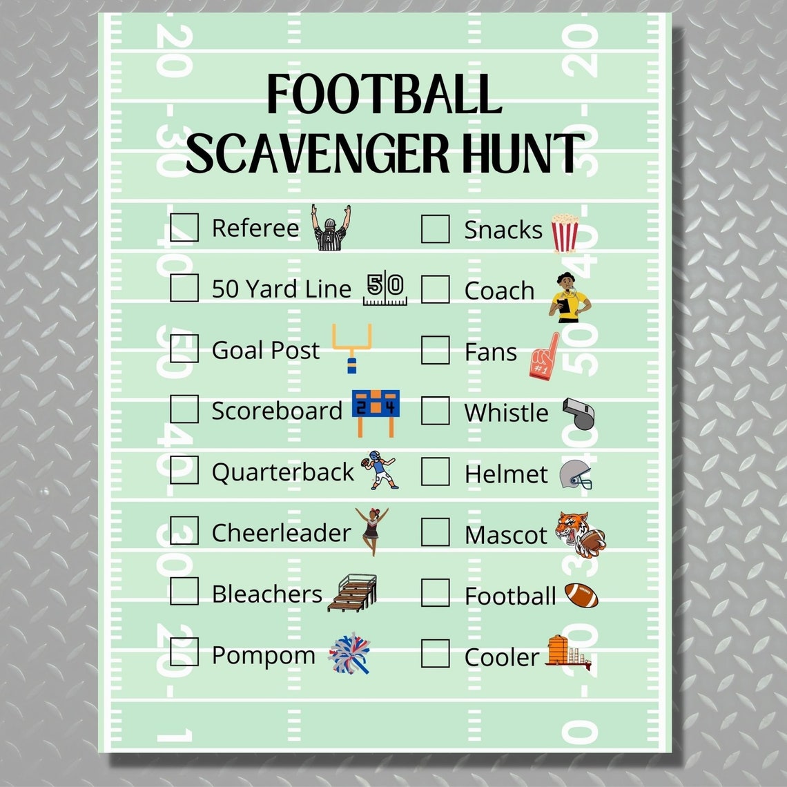 Sport Scavenger Hunt Printable Bundle, Football, Volleyball, Soccer ...