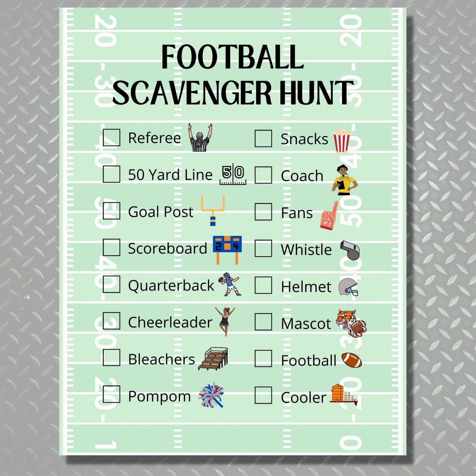 Sport Scavenger Hunt Printable Bundle, Football, Volleyball, Soccer ...