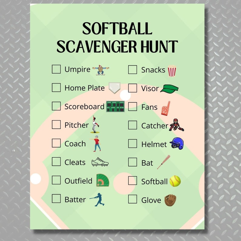Sport Scavenger Hunt Printable Bundle, Football, Volleyball, Soccer ...