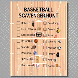 Sport Scavenger Hunt Printable Bundle, Football, Volleyball, Soccer ...