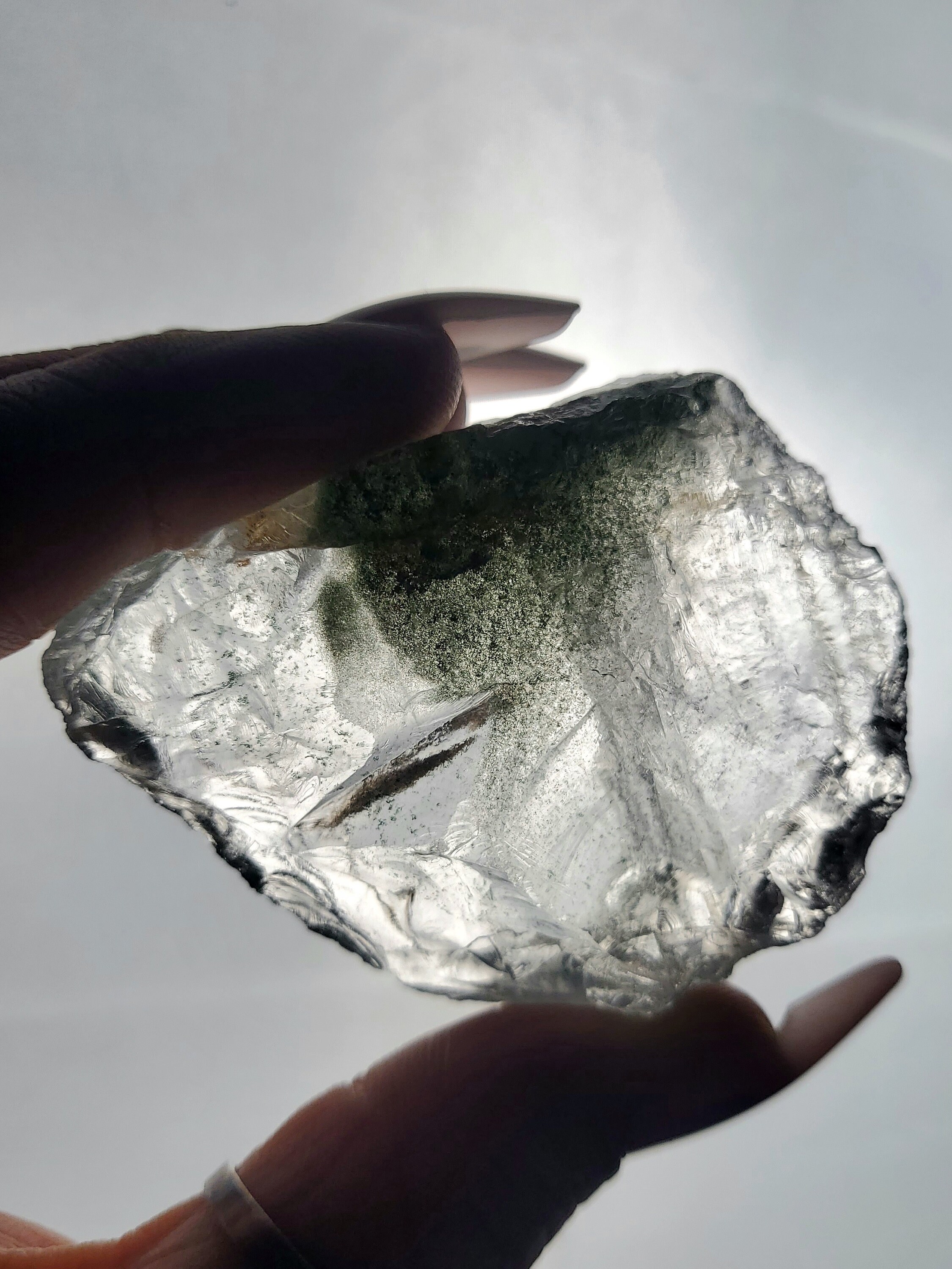 Himalayan Nirvana Ice Quartz Crystal Green Chlorite Inclusion - Etsy