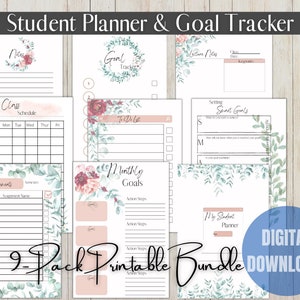 Student Planner and Goal Tracker for Organization, Wellness and Mental ...