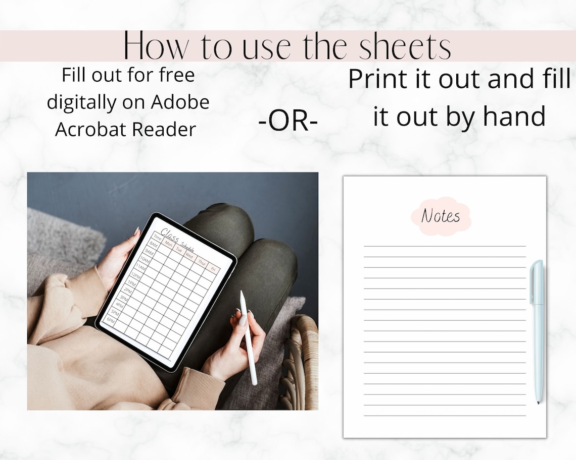 Student Planner and Check List for Organization, Wellness, Assignment ...