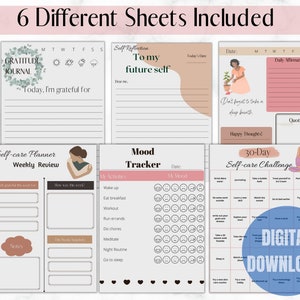 Self-care Planner Checklist for Mental Health and Wellness, Daily ...