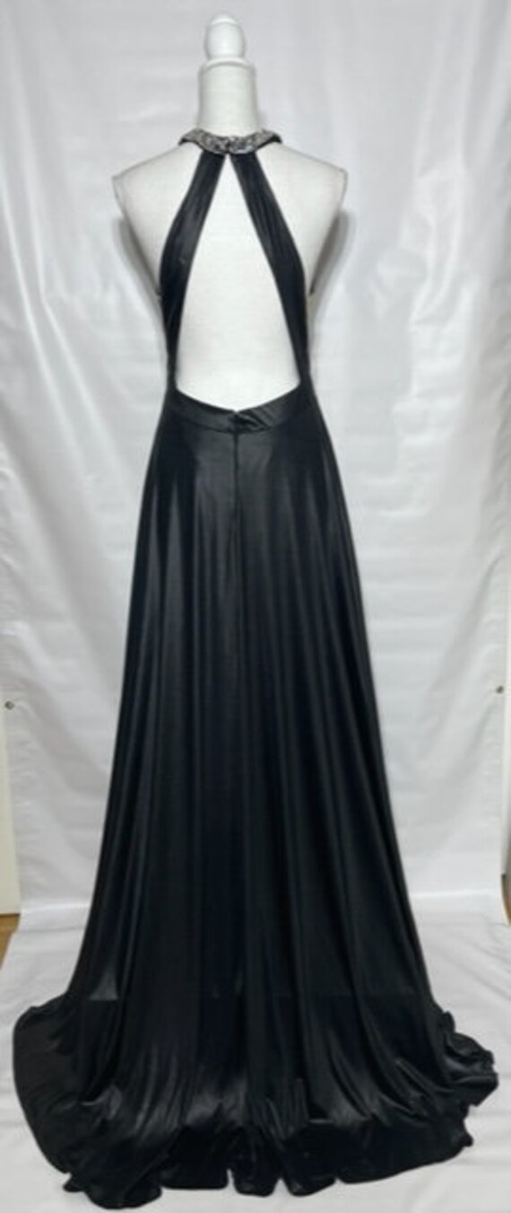 Cinderella Devine 90s Goth Satin Gown With Rhinestone… - Gem