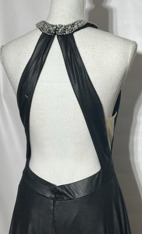 Cinderella Devine 90s Goth Satin Gown With Rhinestone… - Gem