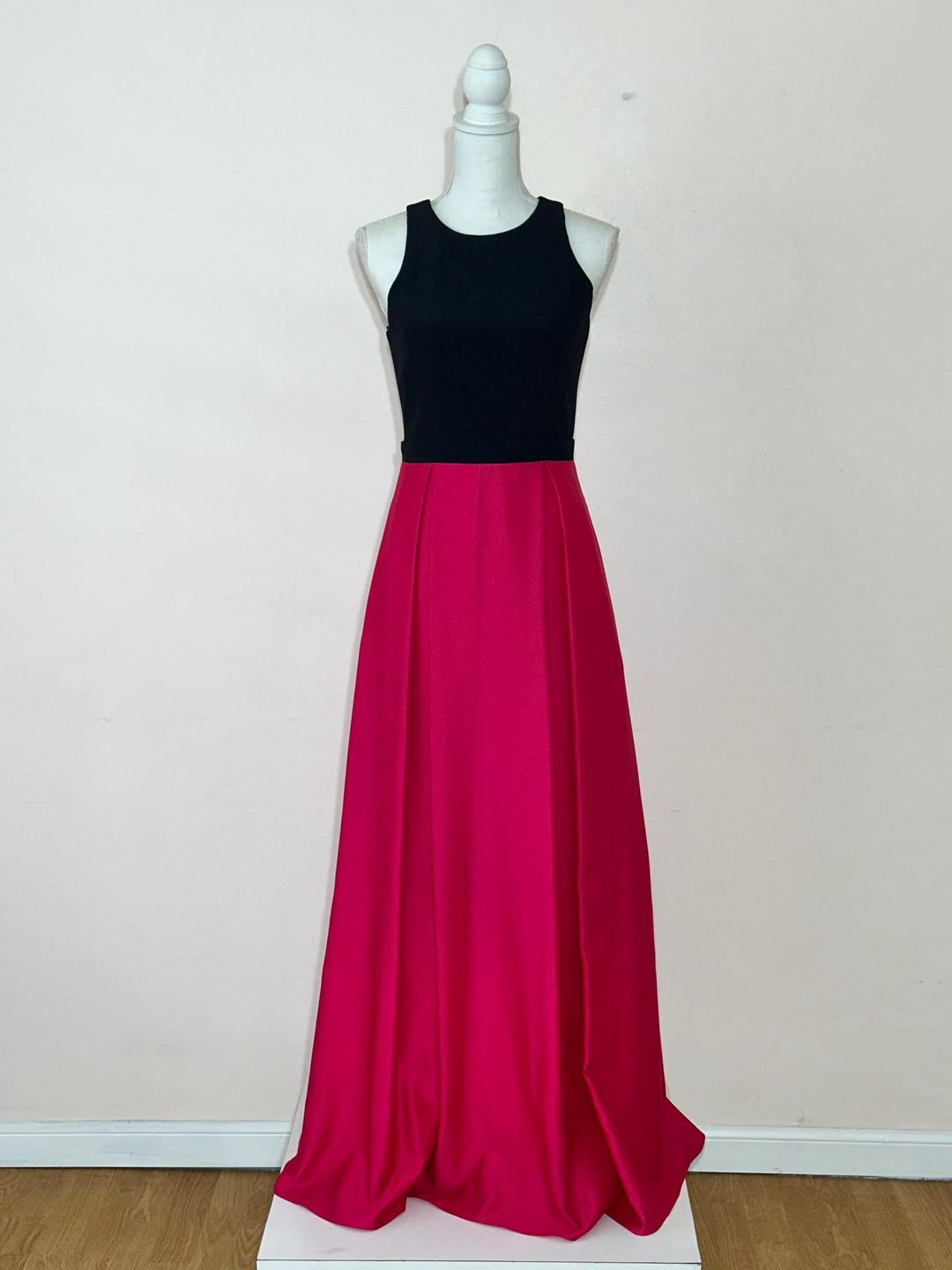 B&A Betsy and Adam Pink/black Evening Gown - Etsy