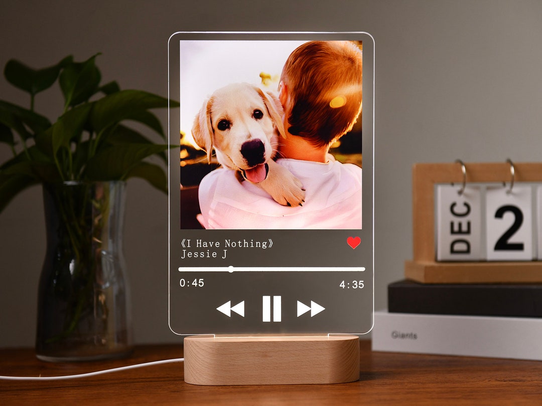 Personalized Picture Acrylic Song Plaque Music Gift,custom Music LED ...