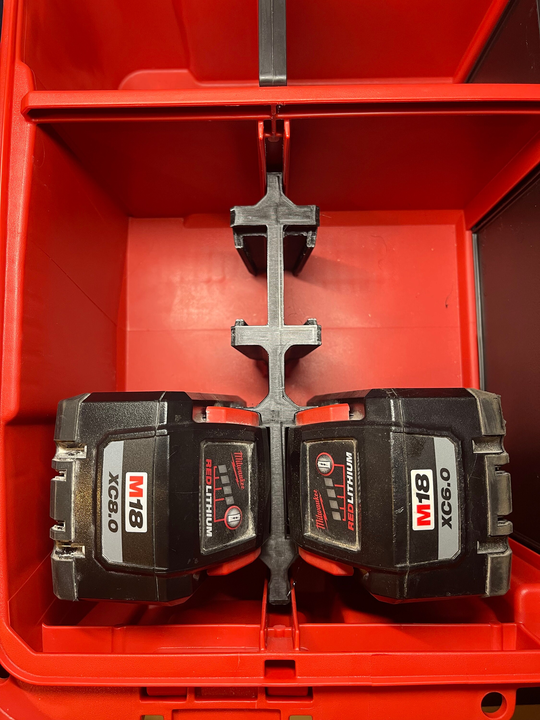 Milwaukee Deep Packout M18 Battery Holder (4 Battery) | Deep Organizer ...