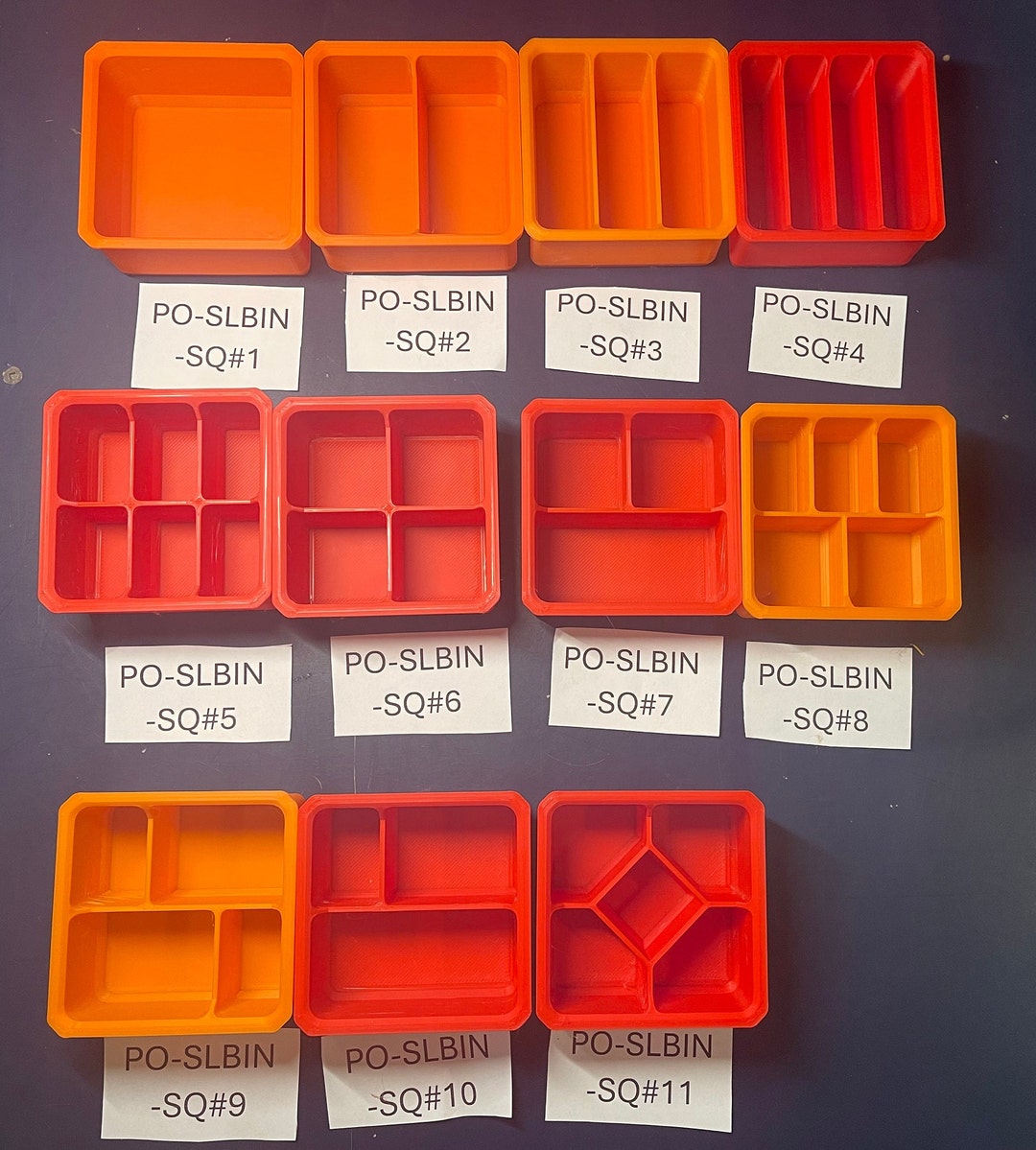 Packout Custom Square Slim Bins - 11 Options (custom Requests Also ...