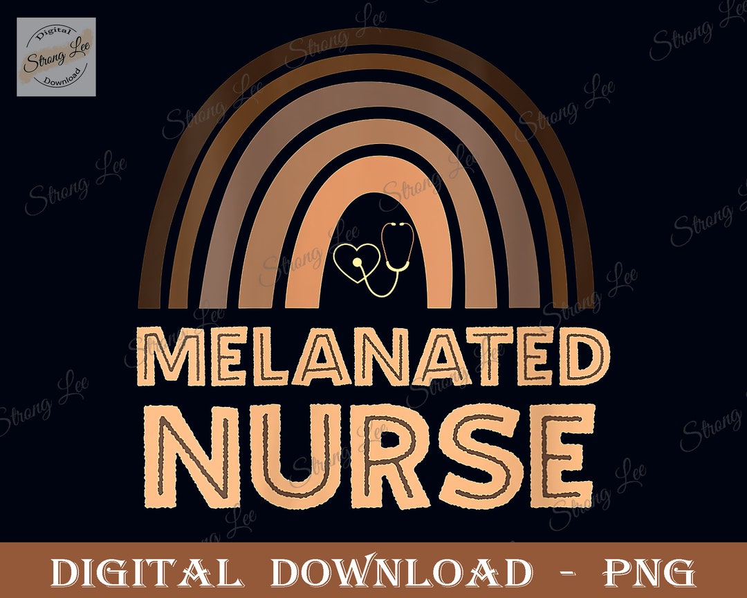 Womens Black Melanated Nurse Png, Woman Black History Month Png, Black ...