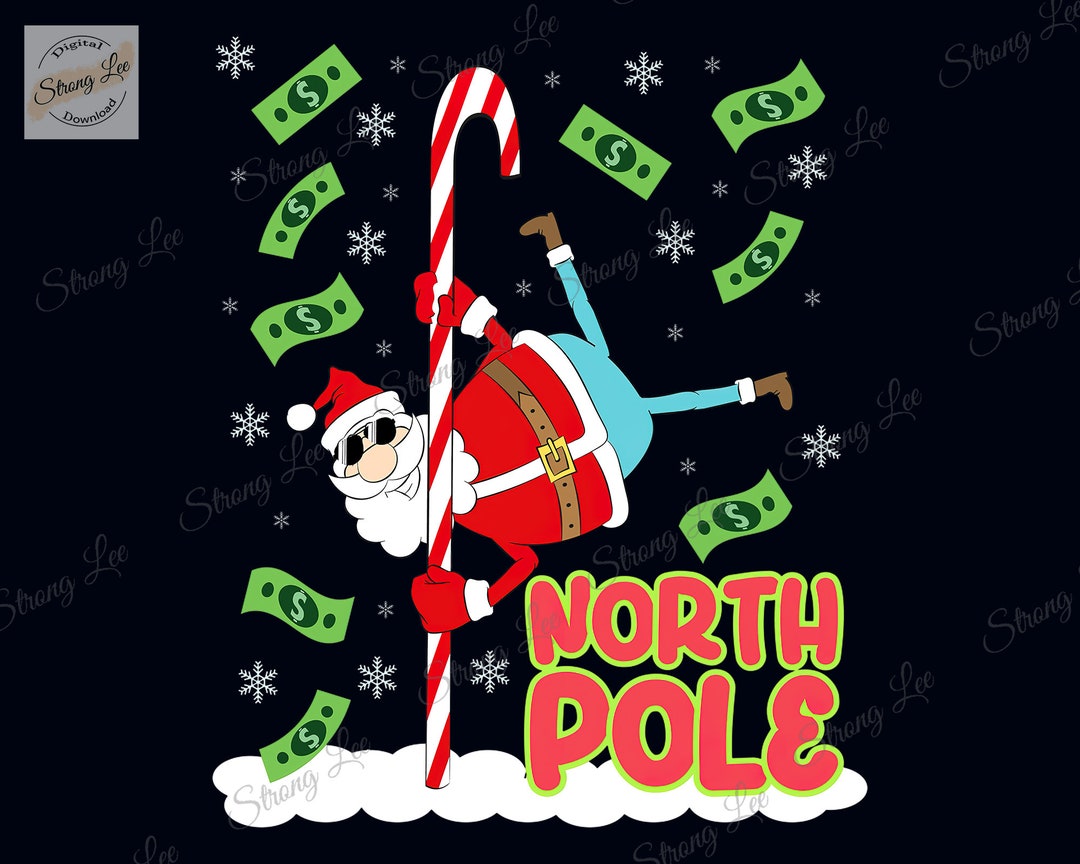 Funny Santa North Pole Dancing Png, Santa Claus Digital File ...