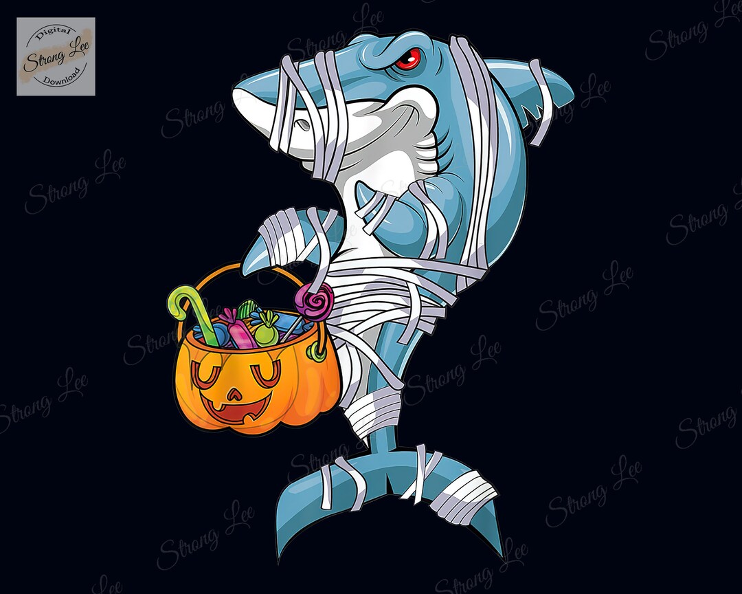 Shark Boo Boo Boo Funny Family Shark Png, Blue Shark Halloween Png ...