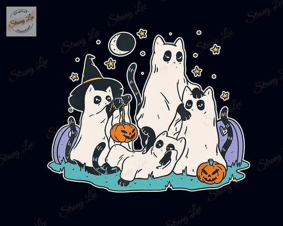 Ghost Cat Background