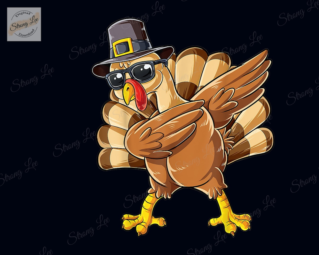 Dabbing Turkey Funny Png, Thanksgiving Dabbing Turkey Png, Thanksgiving ...