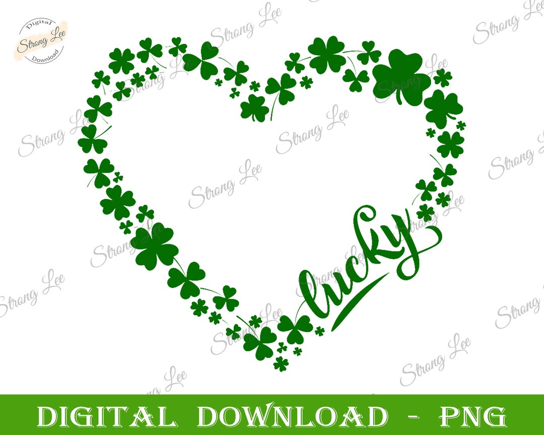 Heart Shamrock Lucky St Patrick's Day Png, Lucky Clover St Patrick's ...