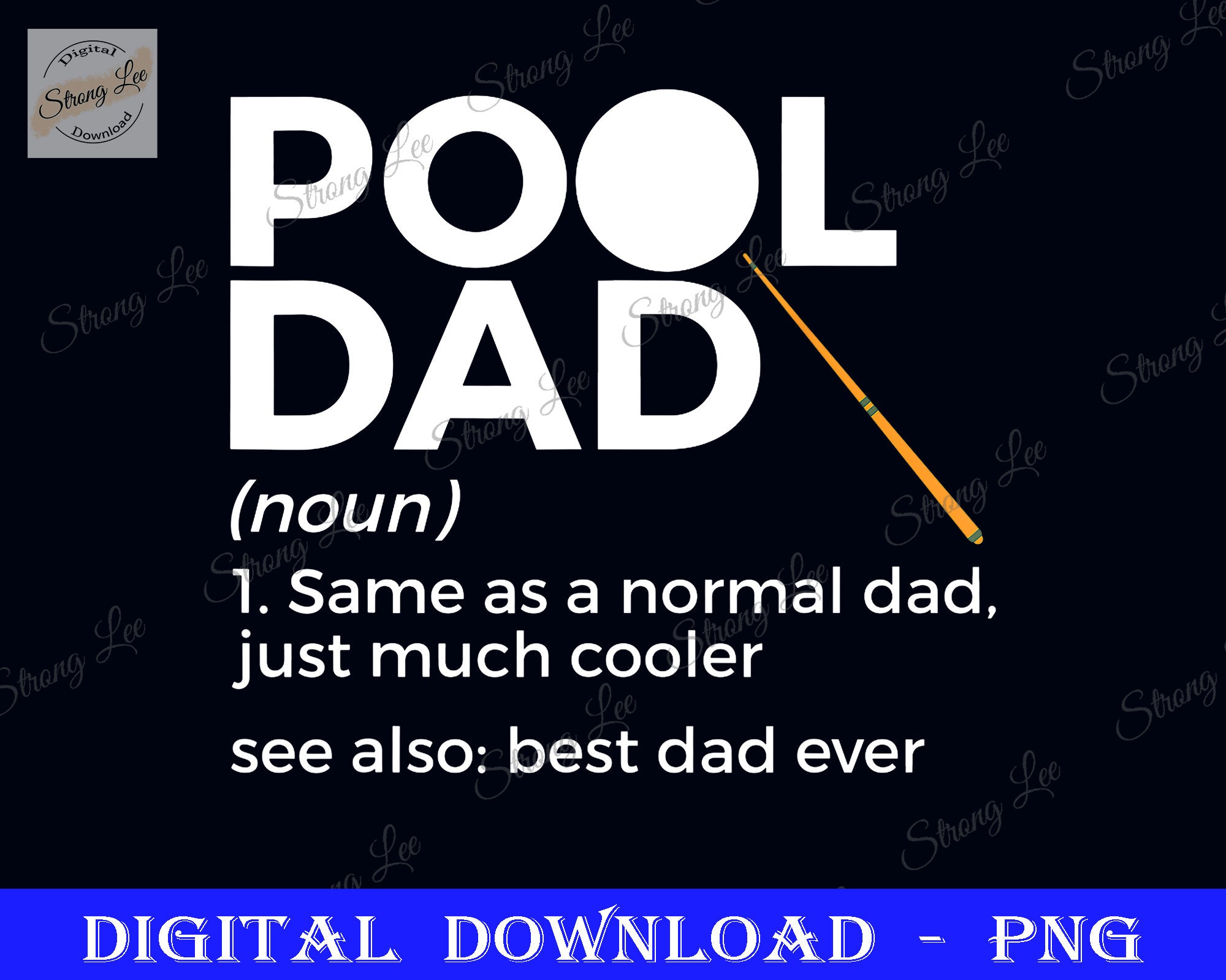 Pool Dad Definition Png Funny Billiards Father's Day Dad - Etsy