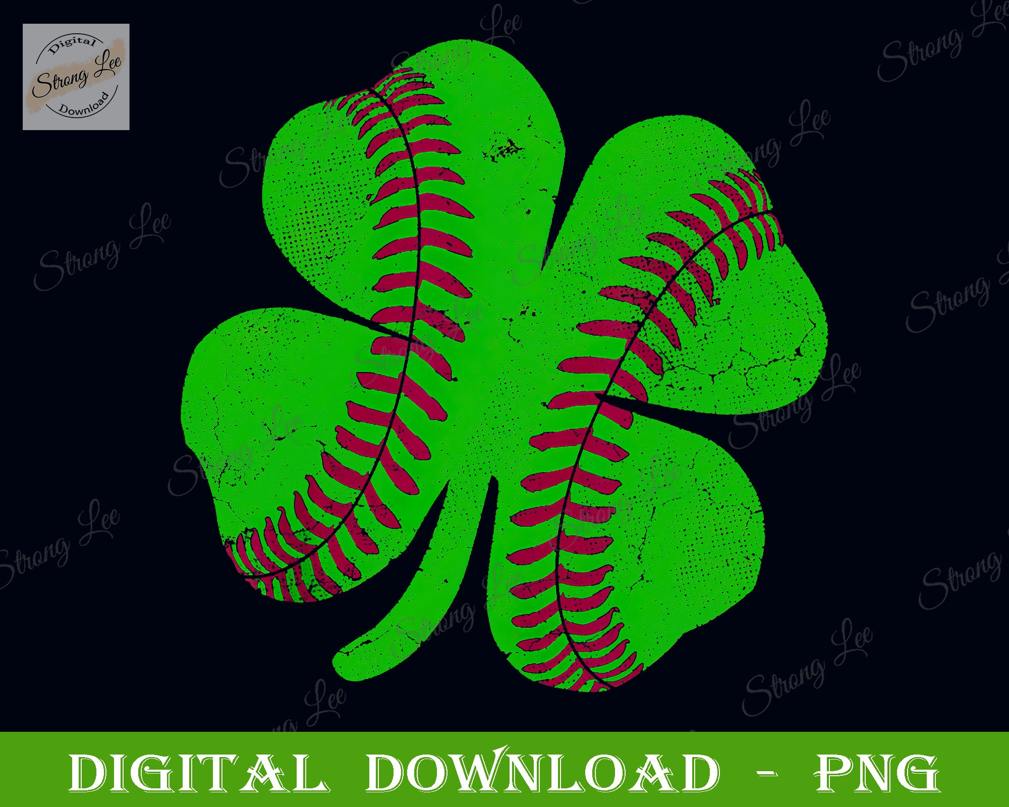 St Patrick's Day Shamrock Baseball Png, Baseball St Patrick's Day ...