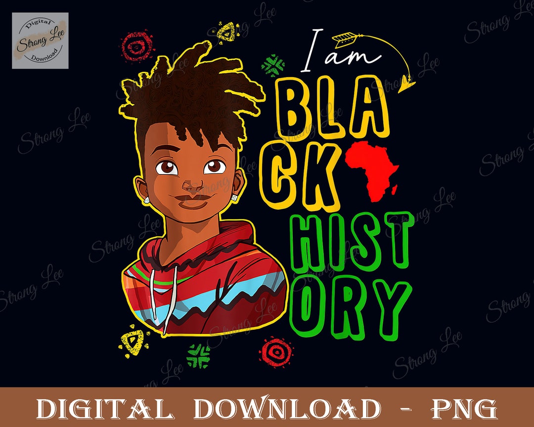 I Am the Strong African Png, Boy Black History Month Png, Black Power ...