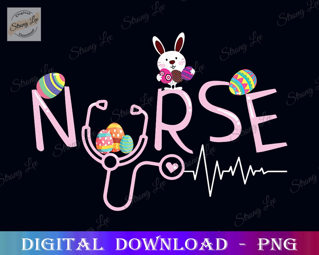 Stethoscope Love Easter Png, Nurse Tail Easter Bunny Eggs, Easter ...
