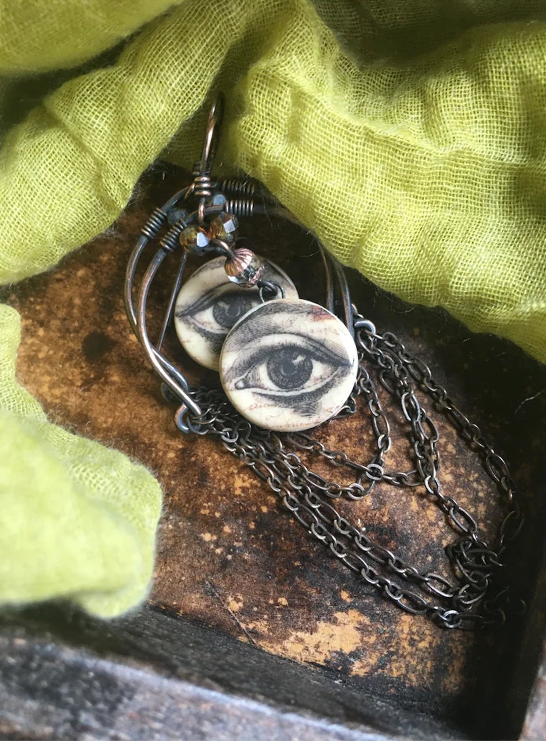 Primitive Chandelier Eye Earrings N167 Bold, Primitive Jewelry, Artisan ...