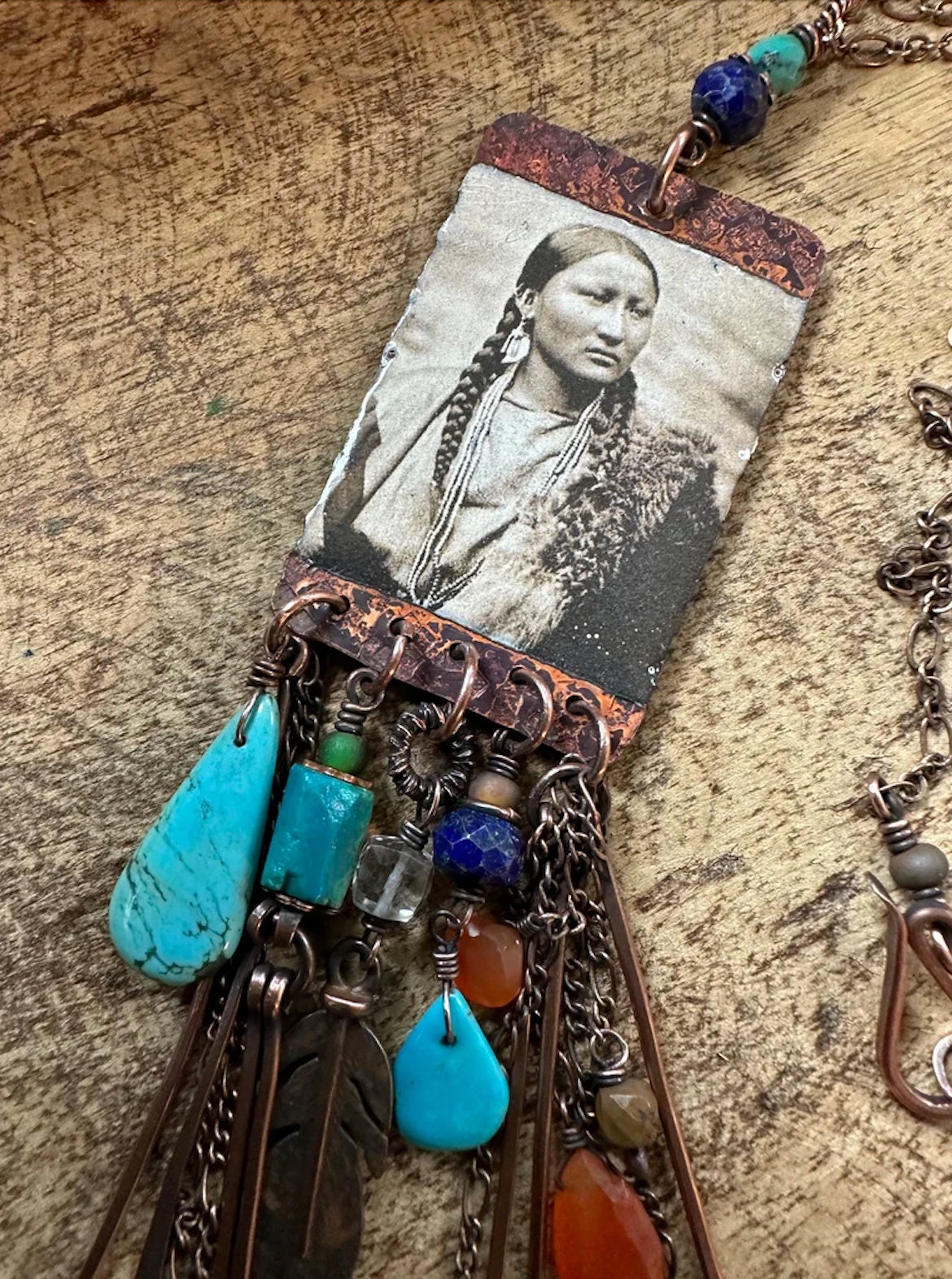 Primitive Native American Indigenous Necklace Enamel Necklace ...